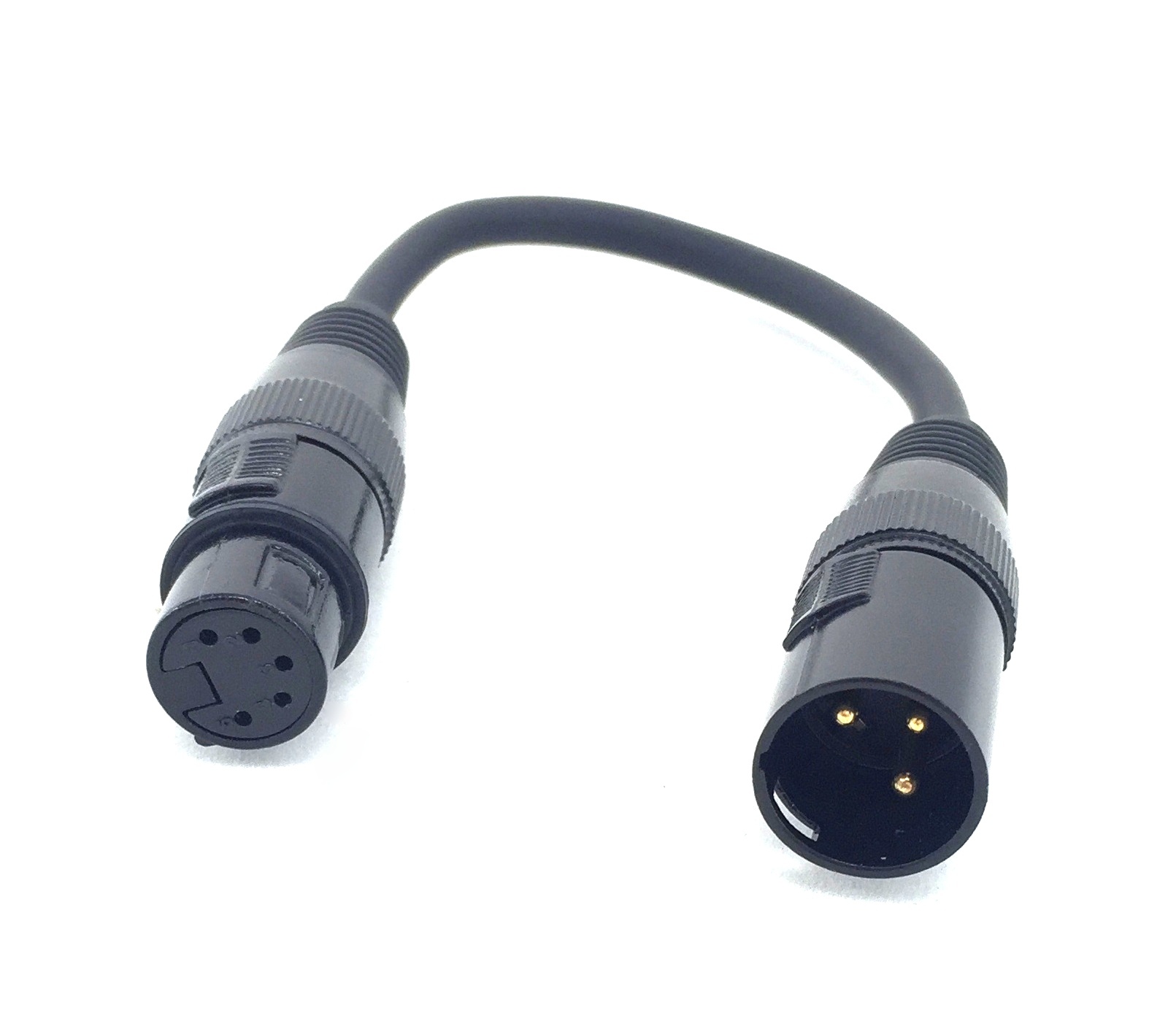 SPS DMX adapter Cable 3pin(m) - 5pin(f) n. 0,1m - St. Paul's Sound ...