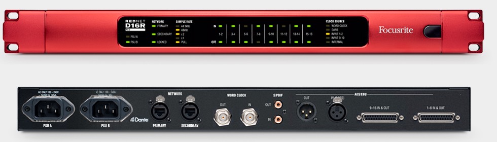Focusrite RedNet D16R MKII AES/DANTE-muunnin - St. Paul's Sound ...